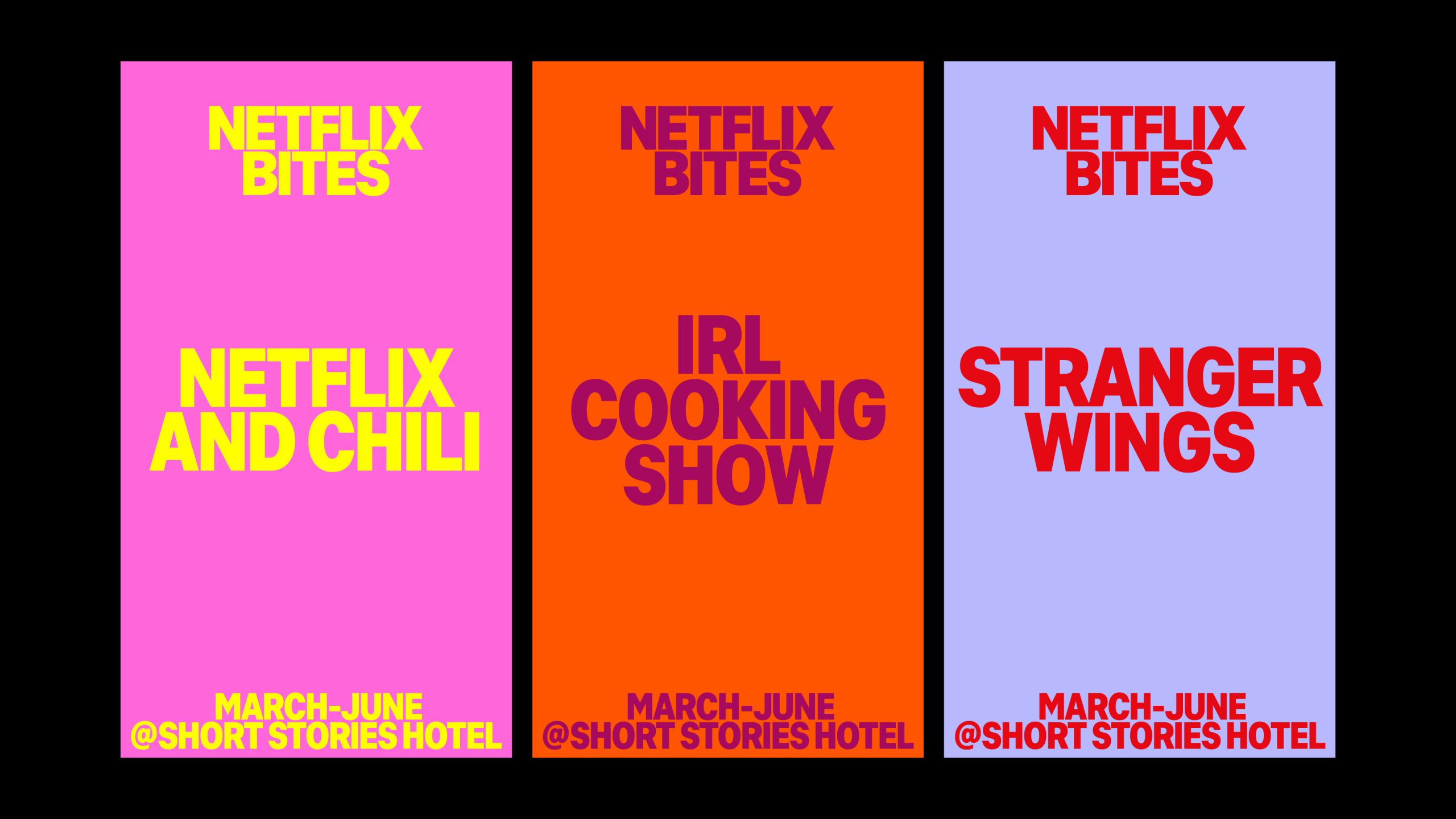 Netflix Bites, Event Branding : New Studio